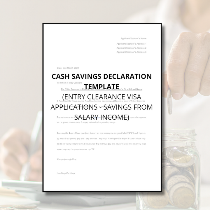 Cash Savings Declaration for UK Spouse/Partner Visa – Expert ...