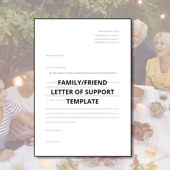 Family Or Friend Support Letter for UK Partner Visa Entry – Expert ...