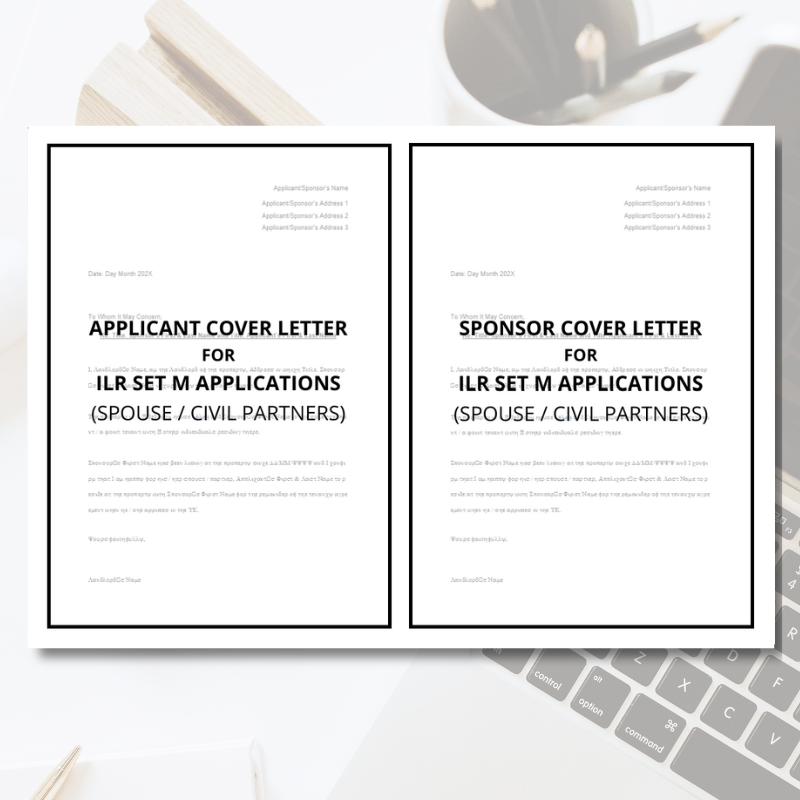 ILR Set M Cover Letter Template Bundle for UK Applications – Expert ...