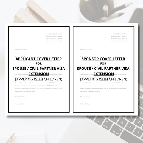 UK Partner Visa (Extension) Cover Letter Template Bundle – Expert ...