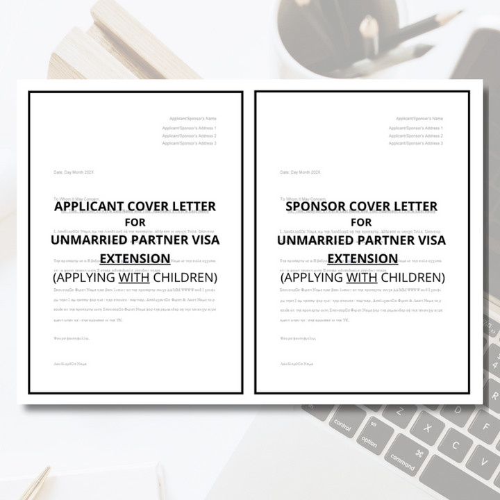 UK Partner Visa (Extension) Cover Letter Template Bundle – Expert ...